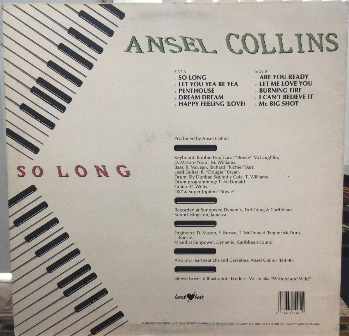 Ansel Collins – So Long – YLC-RECORDS